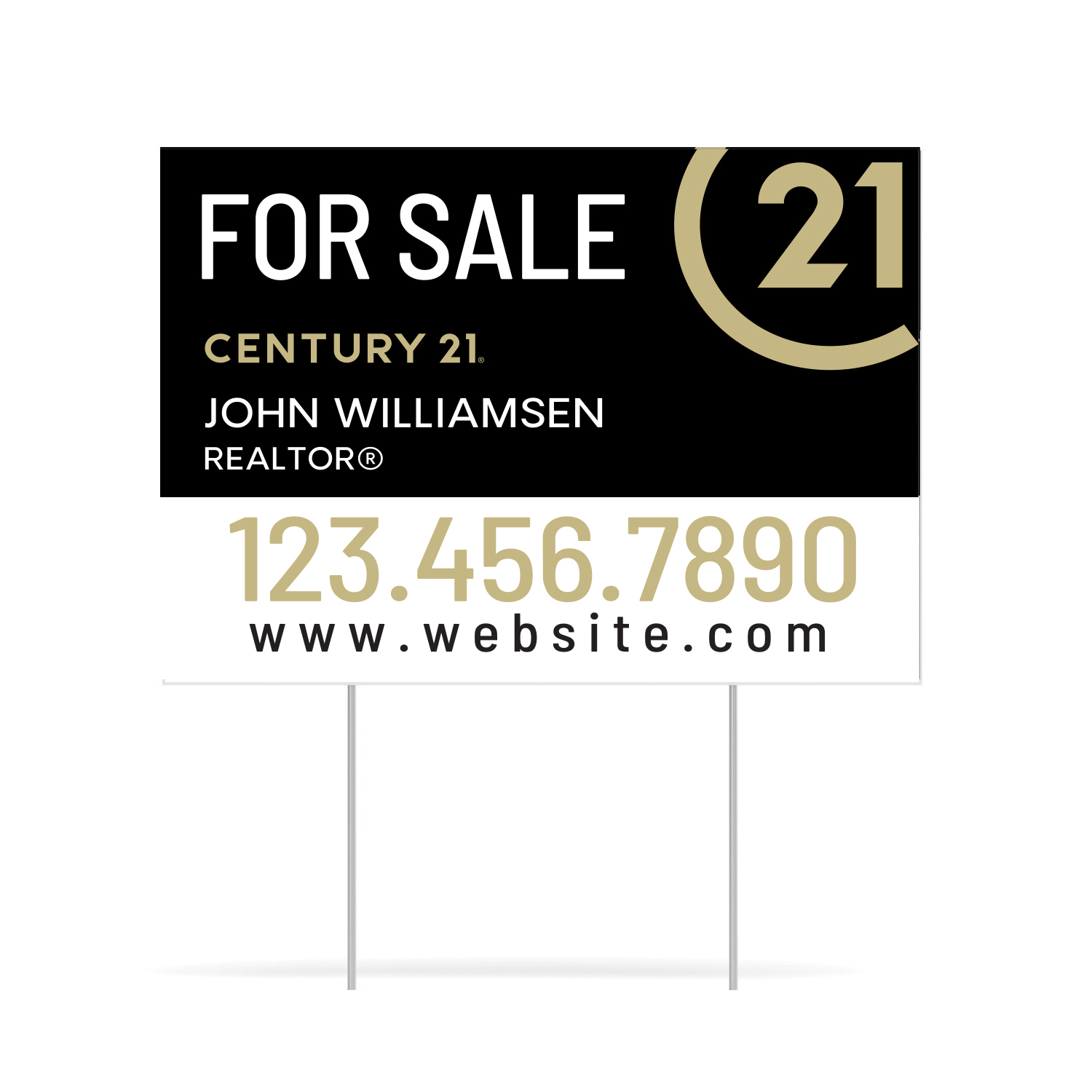 24×18 Century 21 Yard Sign w/H-Stake | BRANDco.